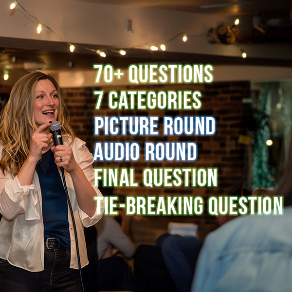 Trivia Night Kit 1 | Quiz - Movies, History, Celebrity Marriages