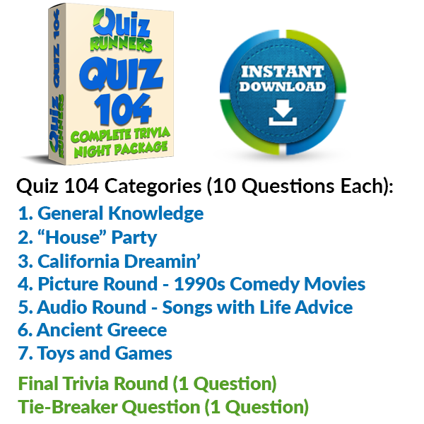 Single Pub Quiz Packs | Trivia Night Questions | QuizRunners | 3