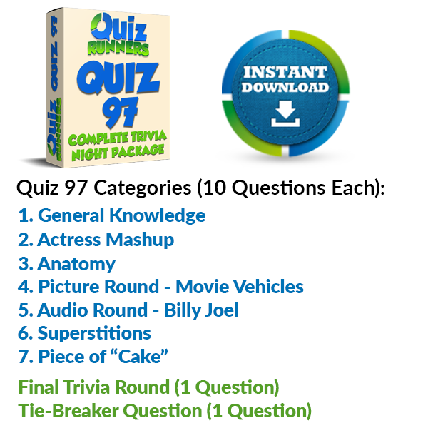 Single Pub Quiz Packs | Trivia Night Questions | QuizRunners | 3