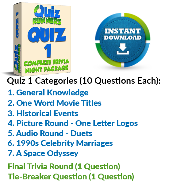 Single Pub Quiz Packs | Trivia Night Questions | QuizRunners